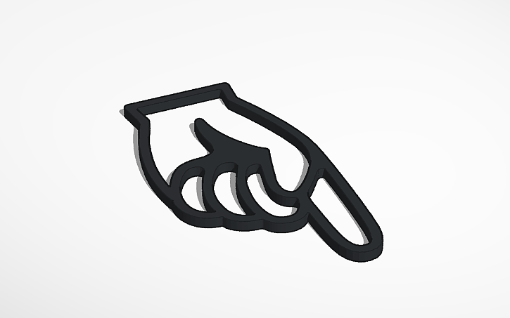 3D design pointing finger - Tinkercad