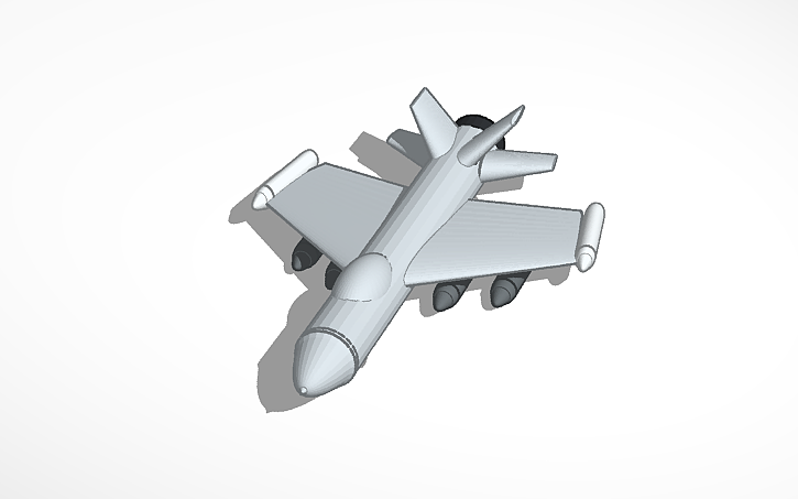 3D design jet plane - Tinkercad