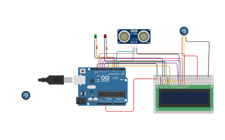 Circuit design Sensor Parkir Mobil menggunakan Ultrasonic Sensor di ...