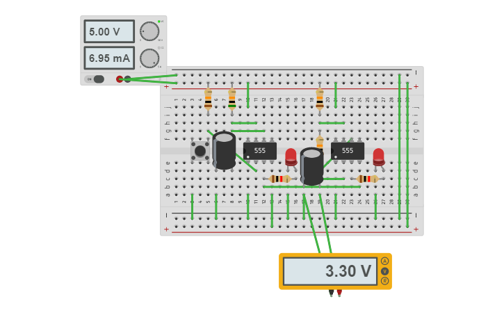 Circuit design 555 Timers - Tinkercad
