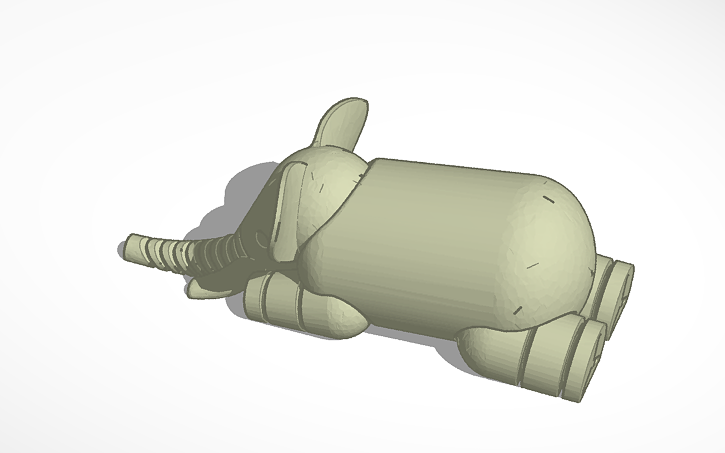 3D design Elephant!! - Tinkercad