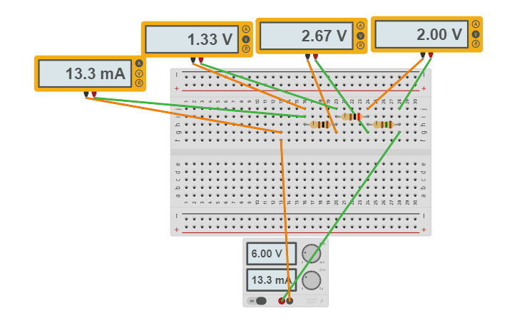 Circuit Design Series Dc Circuit With Resistor Connected In Series Tinkercad