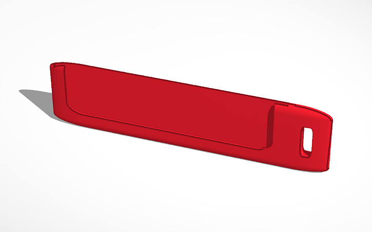 3D design swipe badge holder - Tinkercad