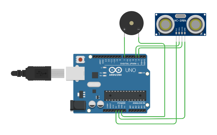 Circuit design range of distance - Tinkercad
