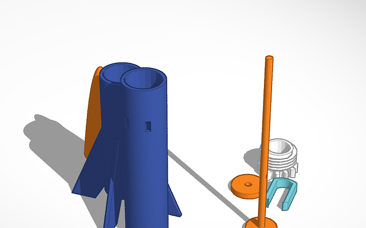 3d Design Working Model Rocket Tinkercad