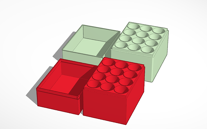3D design aa battery box - Tinkercad