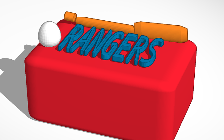3D design Texas Rangers Necklace | Tinkercad