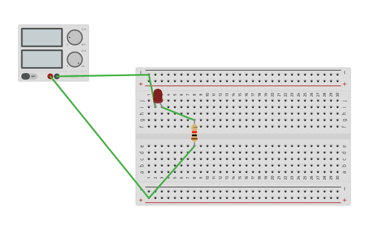 Circuit design Get the LED to light | Tinkercad