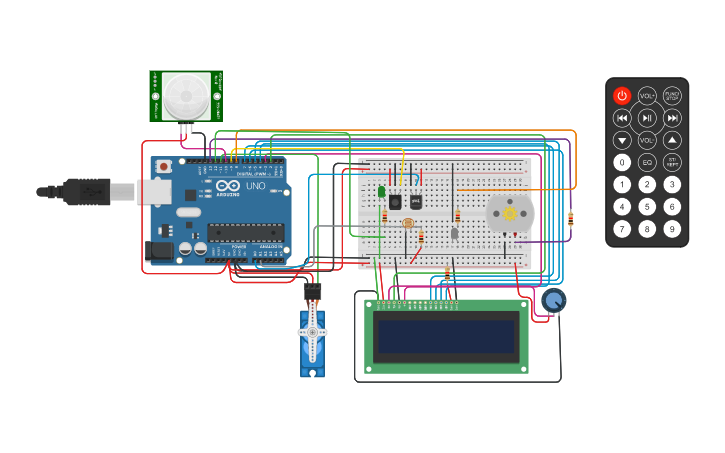 Circuit design Smart room - Tinkercad
