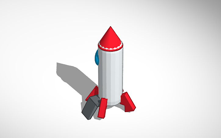 3D design space rocket - Tinkercad