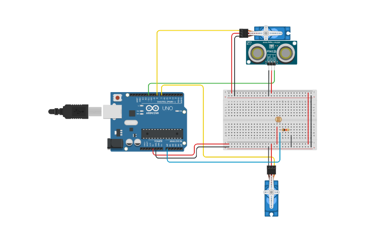 Circuit design Smart window and door system using LDR sensor and servo ...