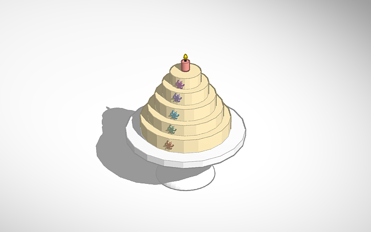 3D design Cake - Tinkercad