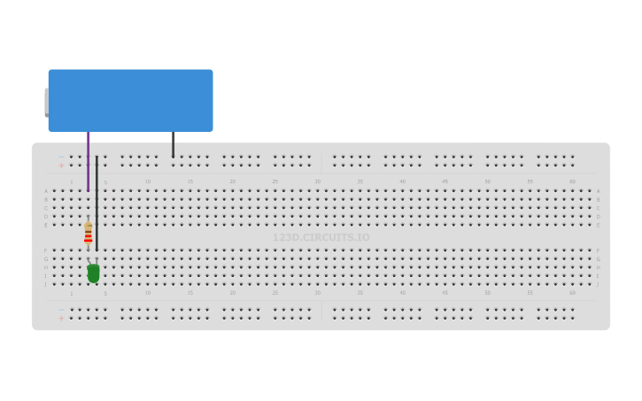 Circuit design LED fade - Tinkercad