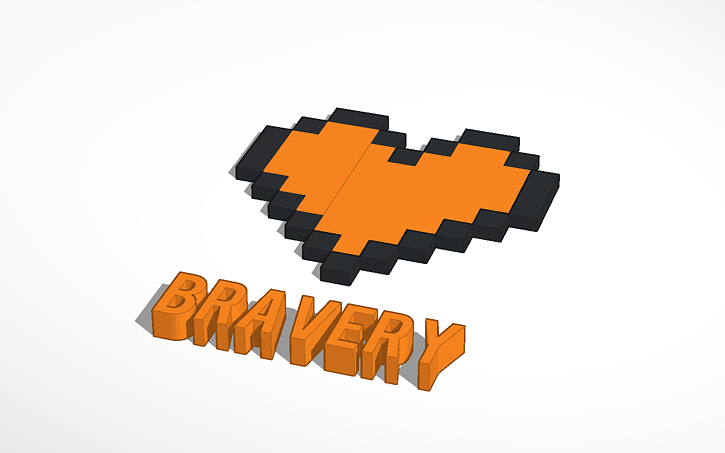 3D design Undertale BRAVERY | Tinkercad