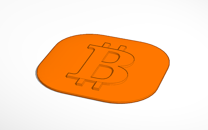 3D design Bitcoin Logo | Tinkercad