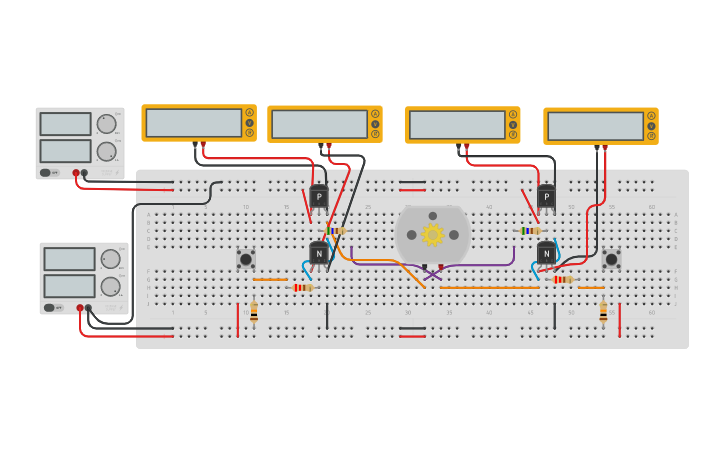Circuit design Ponte h | Tinkercad