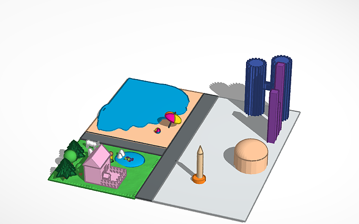 3D design şehir tasarımı 7a | Tinkercad