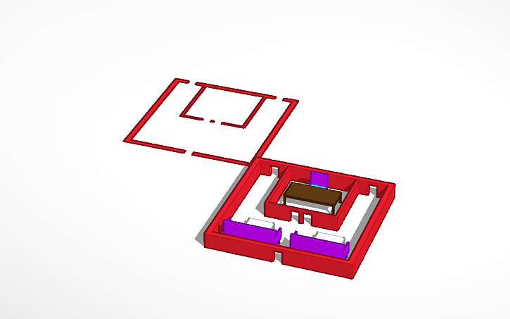 3D design Office Floor Plan - Tinkercad
