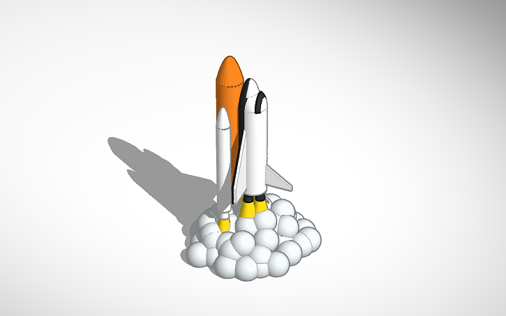 3D design Rocket w/ Space Shuttle | Tinkercad