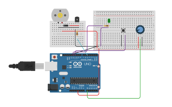 Circuit design Motor | Tinkercad