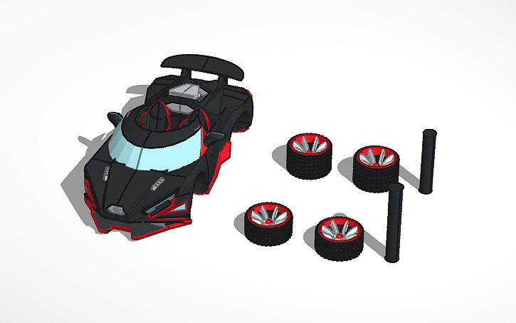 3d Design Sport Car 2 Night Wheeler Tinkercad
