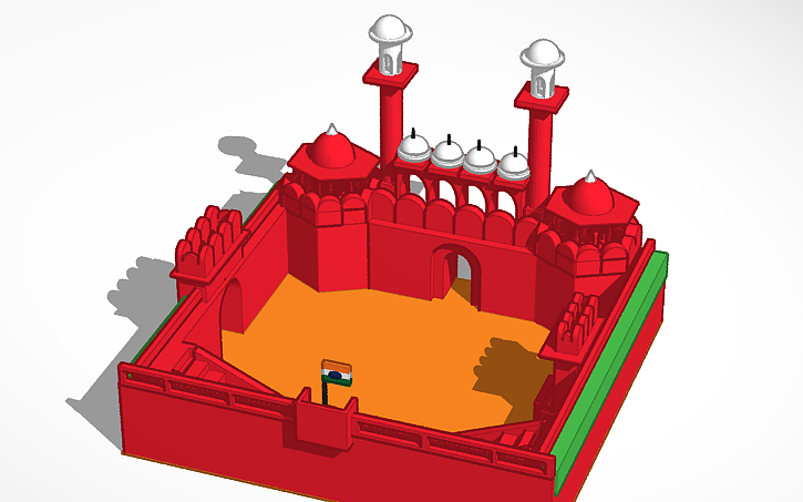 3D design Red Fort - Tinkercad