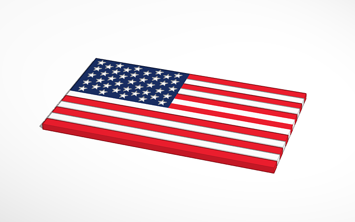 3D design The American Flag | Tinkercad