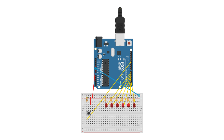 Circuit design Dice Dice - Tinkercad