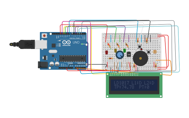 Circuit design DESAFIO 2 | Tinkercad