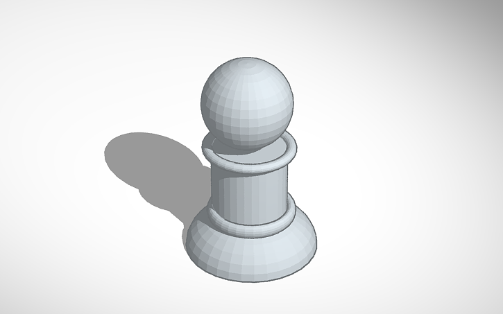 3D design pion - Tinkercad