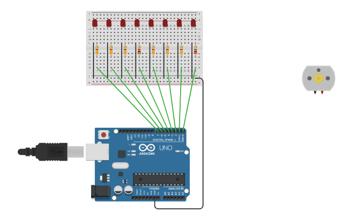 Circuit design Binary | Tinkercad
