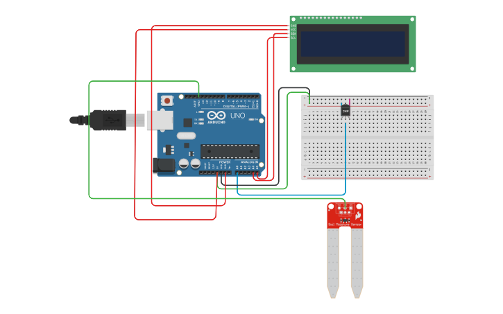Circuit design Arduino DHT11 - Tinkercad