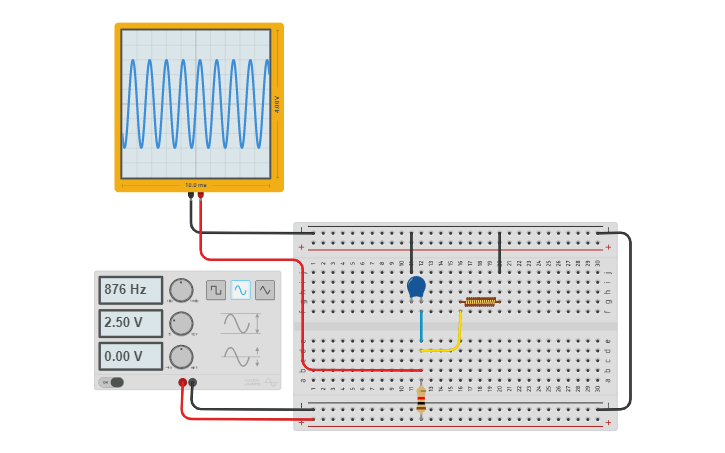 Circuit design Parallel RLC CIrcuit - Tinkercad