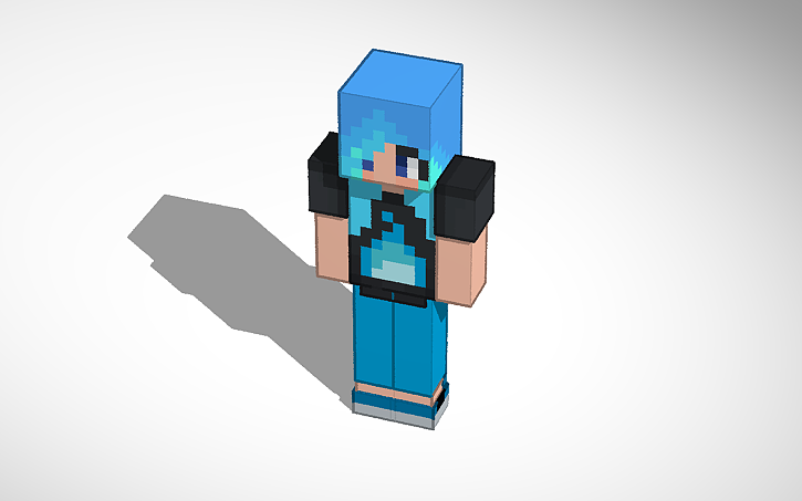 3D design Minecraft Girl Skin 3 - Tinkercad