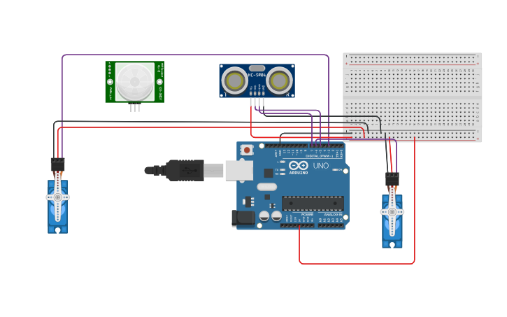Circuit design Second design - Tinkercad