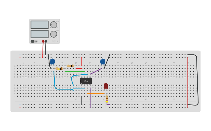 Circuit Design 555 Timer Tinkercad