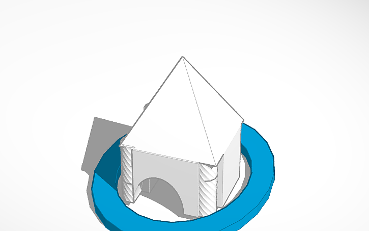 3D design castel with mote - Tinkercad