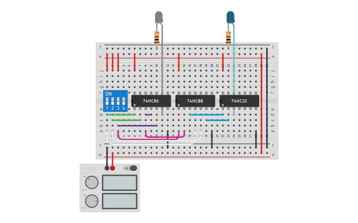 Circuit design Exp 4 Full Adder using Basic gates | Tinkercad Circuit design Exp 4 Full Adder using Basic gates | Tinkercad