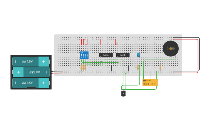 Circuit design PROYECO CON RELE | Tinkercad