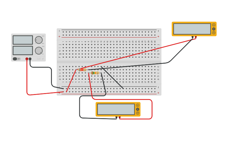 Circuit design Práctica 15 Medir Tensión Caso A | Tinkercad