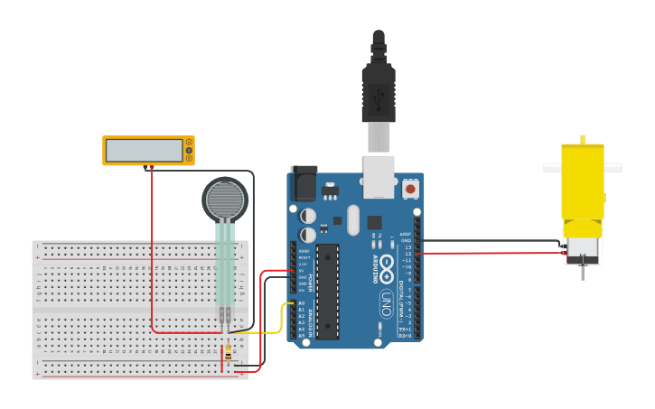 Circuit design Sensor de fuerza - Tinkercad