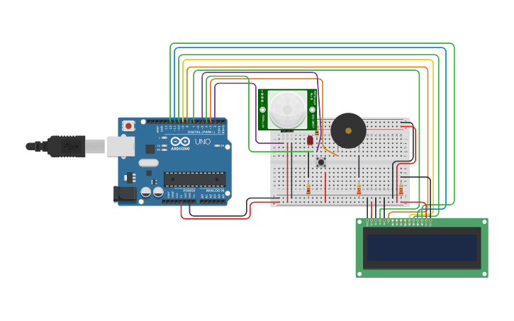 Circuit design Home Security Alarm | Tinkercad