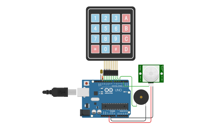 Circuit design SISTEMAS EMBARCADOS_ALARME RESIDENCIAL - Tinkercad