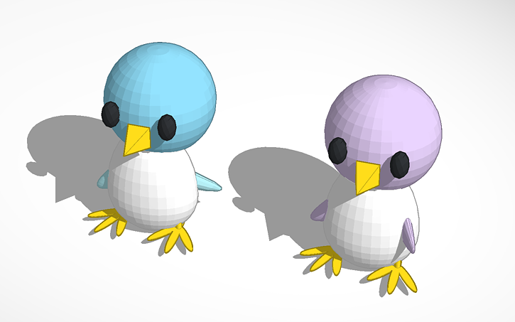 3D design Cute Penguins - Tinkercad