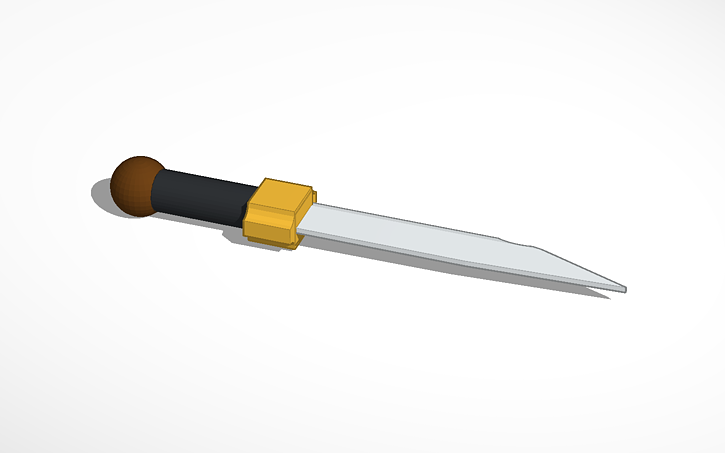 3d Design Ryougi Shikis Knife From Kara No Kyoukai Not Perfectrough Draft Tinkercad