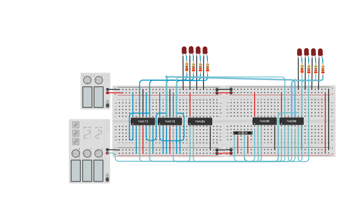 Circuit design Program Counter using JK-FlipFlop | Tinkercad