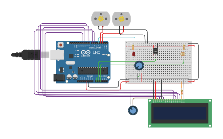 Circuit design Sistema de riego - Tinkercad