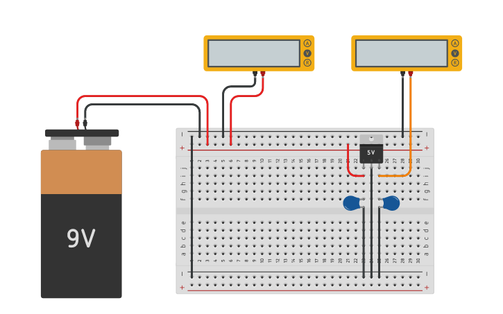 Circuit design Voltage Regulator - Tinkercad Circuit design Voltage Regulator - Tinkercad