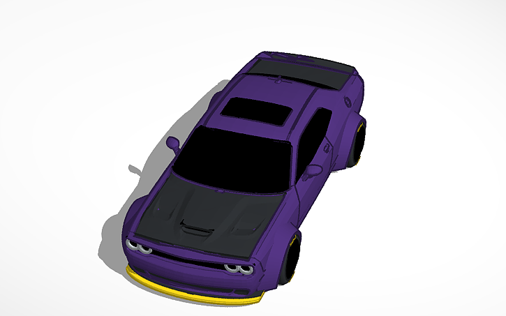 3D design Copy of Dodge Challeger SRT Hellcat Widebody | Tinkercad 3D design Copy of Dodge Challeger SRT Hellcat Widebody | Tinkercad