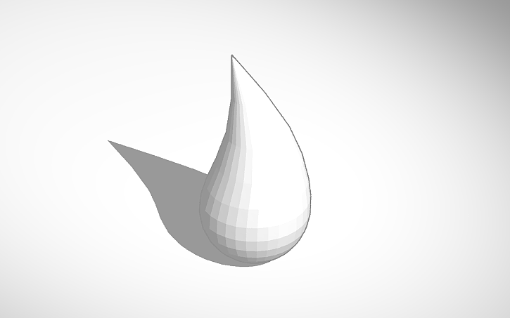 3D design Copy of Water Drop - Tinkercad